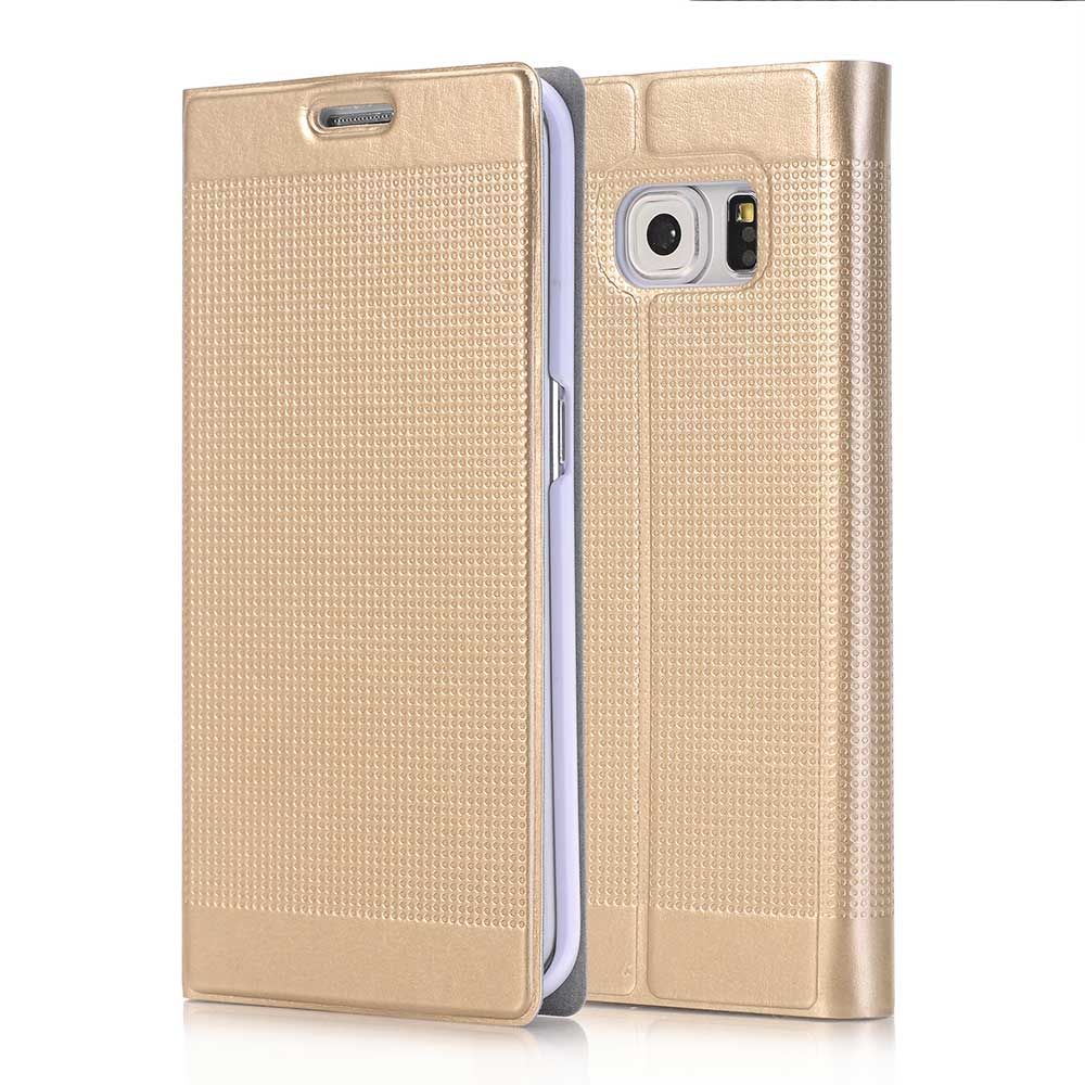 Flipcase für Samsung Galaxy S6 Plus Edge in Gold | hh-24.de