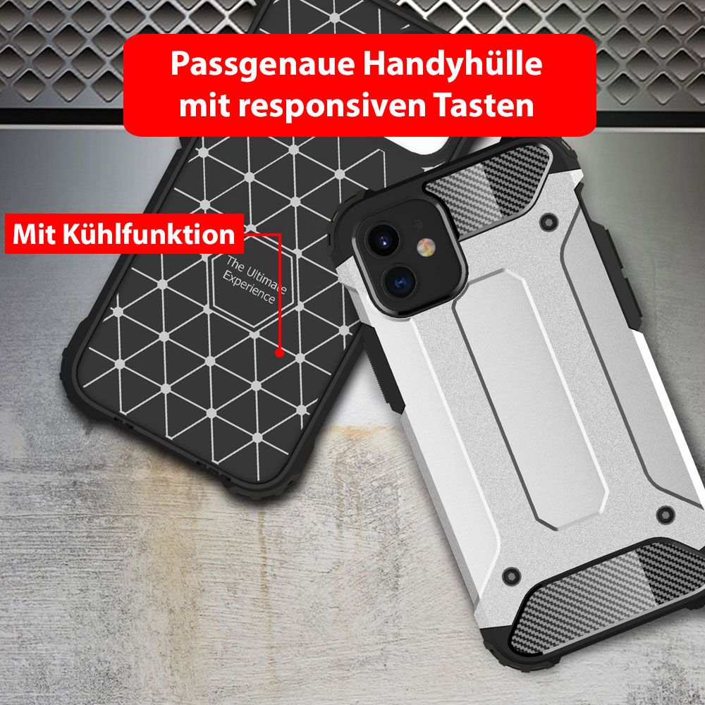 Robuste Outdoor Hülle für iPhone 12 Mini Outdoor Case Schwarz