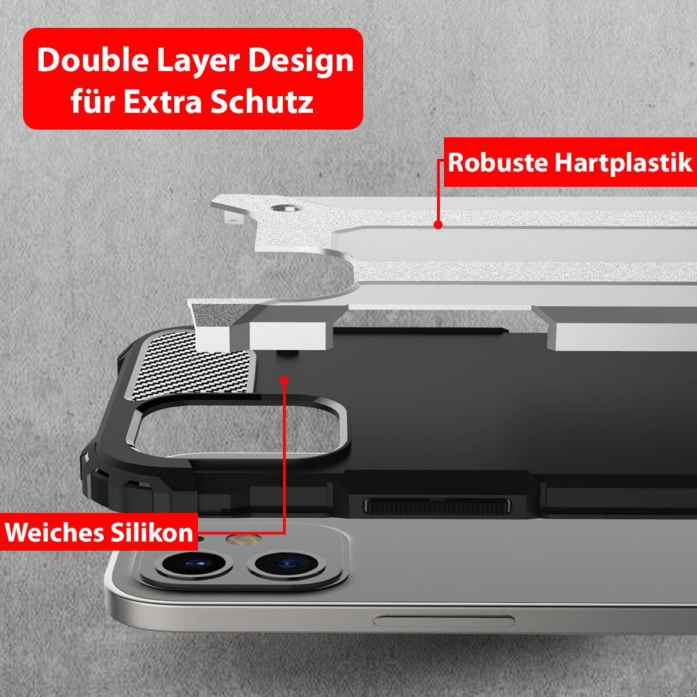Robuste Outdoor Hülle für iPhone 12 Mini Outdoor Case Blau